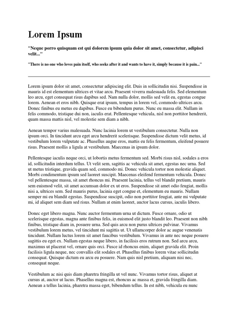 Lorem Ipsum: "Neque Porro Quisquam Est Qui Dolorem Ipsum Quia Dolor Sit Amet, Consectetur ...