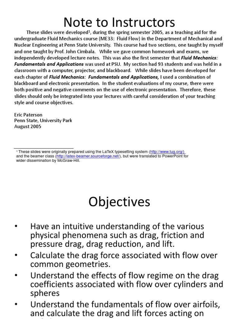 Chapter - 11 External Flow | PDF | Lift (Force) | Drag (Physics)