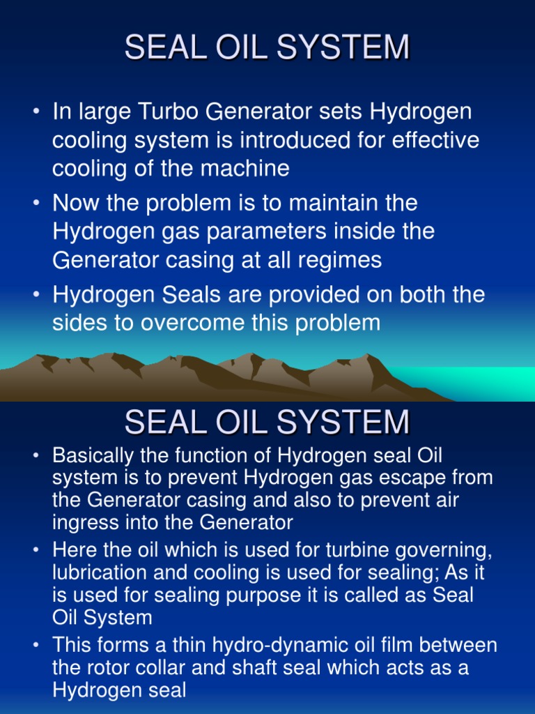 Seal Oil System | PDF | Turbine | Electric Generator