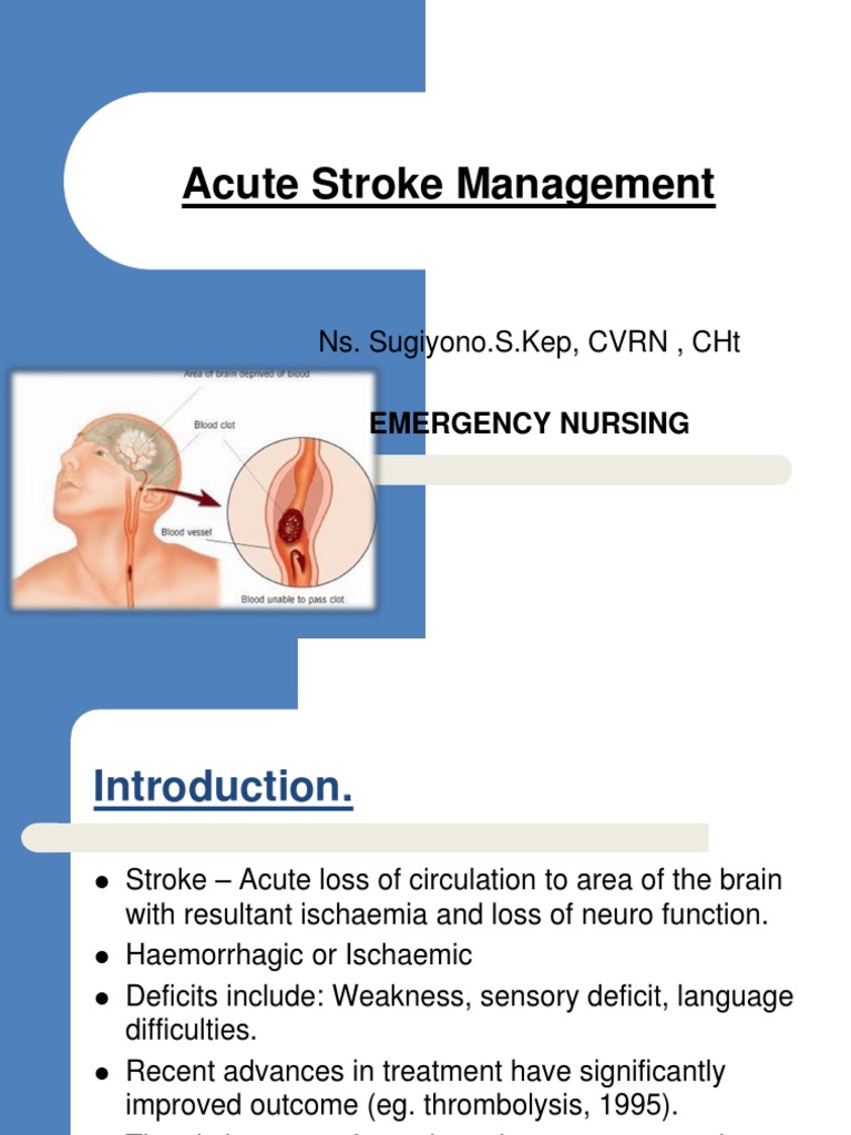 Acute Stroke Management | PDF | Stroke | Ischemia