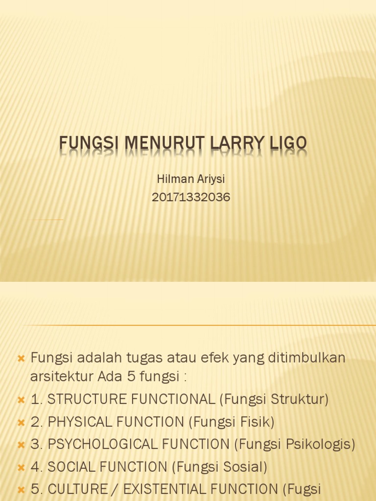 Fungsi Menurut Larry Ligo | PDF