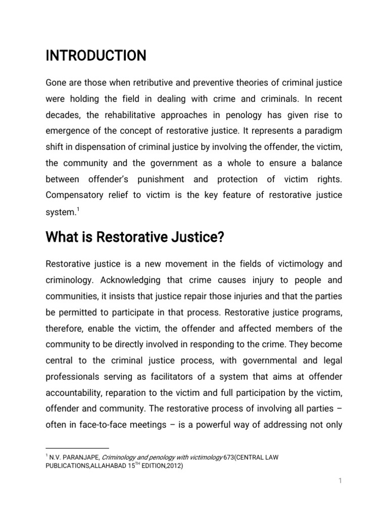 Understanding Restorative Justice Concepts | PDF