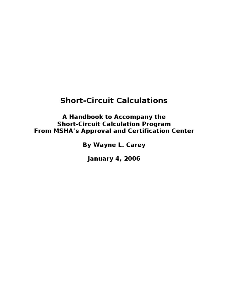 Short Circuit Calculations | PDF