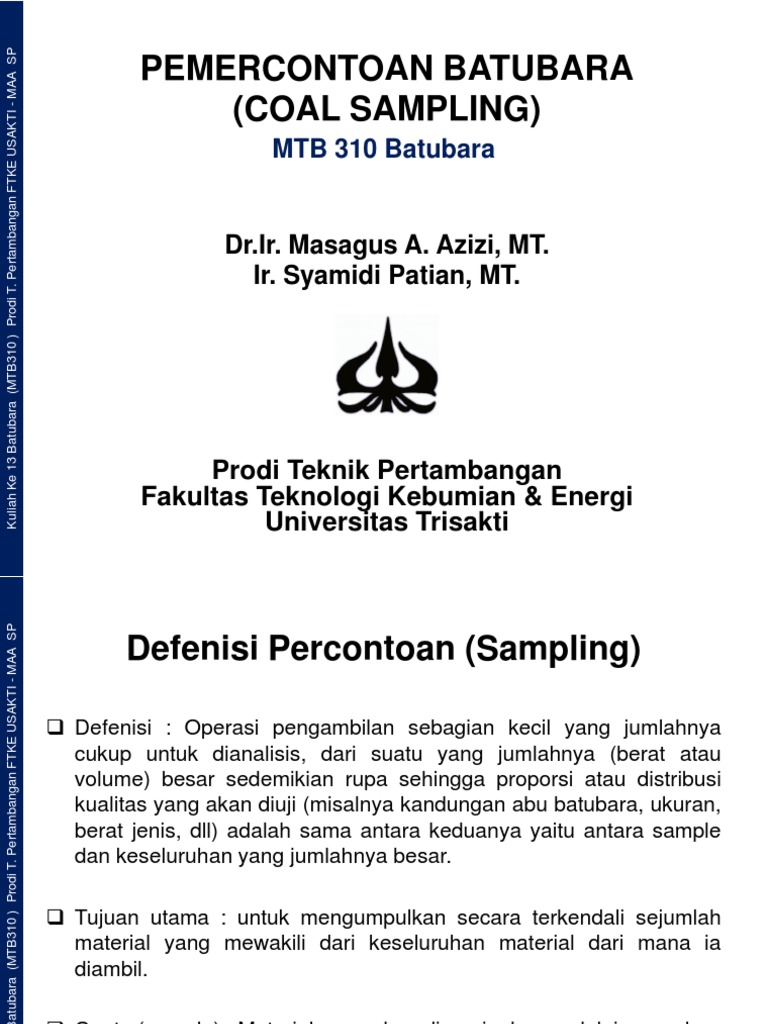 Ukuran Sekop Sampling Batubara | PDF
