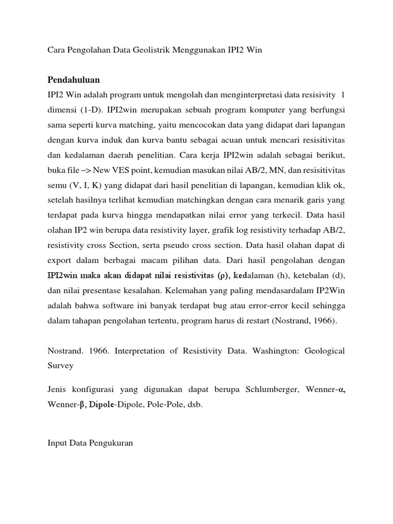 Panduan Pengolahan Data IPI2Win | PDF