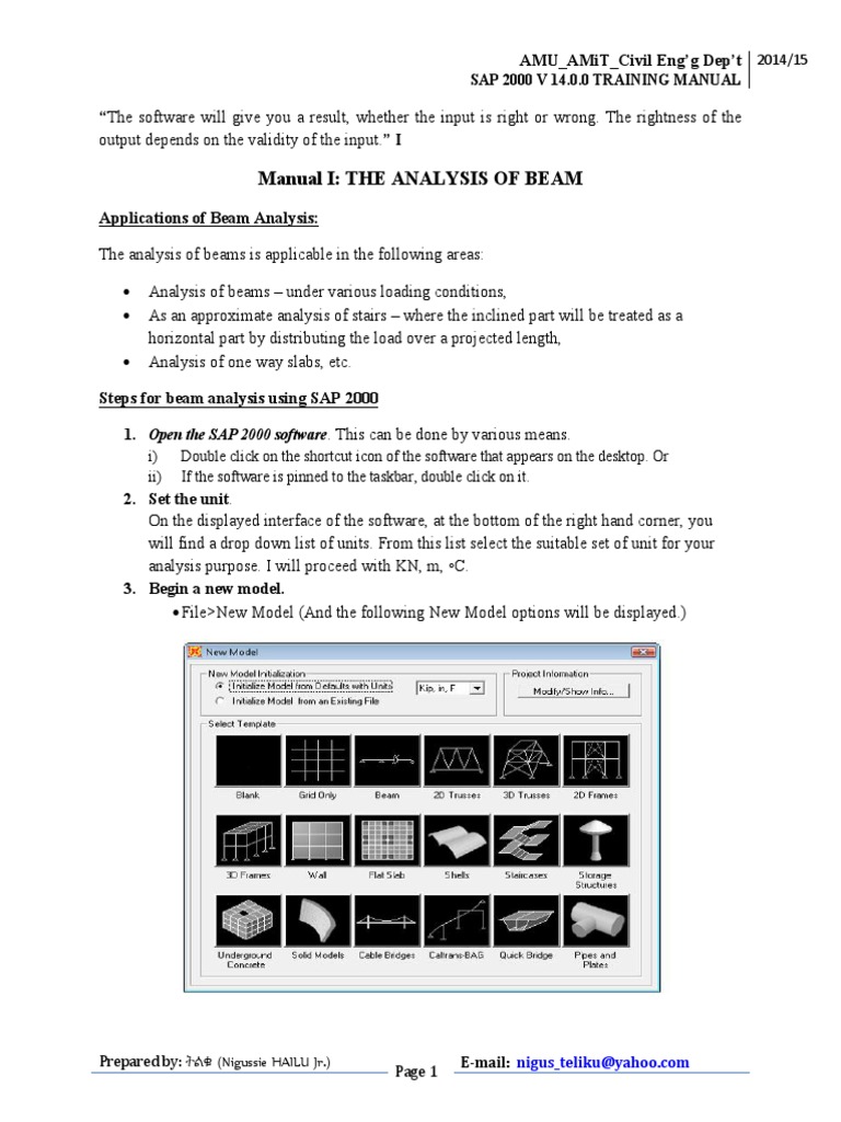 Manual 1 Beam Pdf Bending Beam Structure