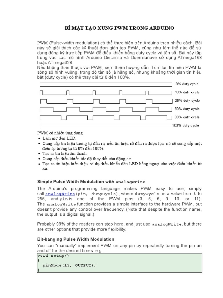 Xung PWM Trong Arduino | PDF