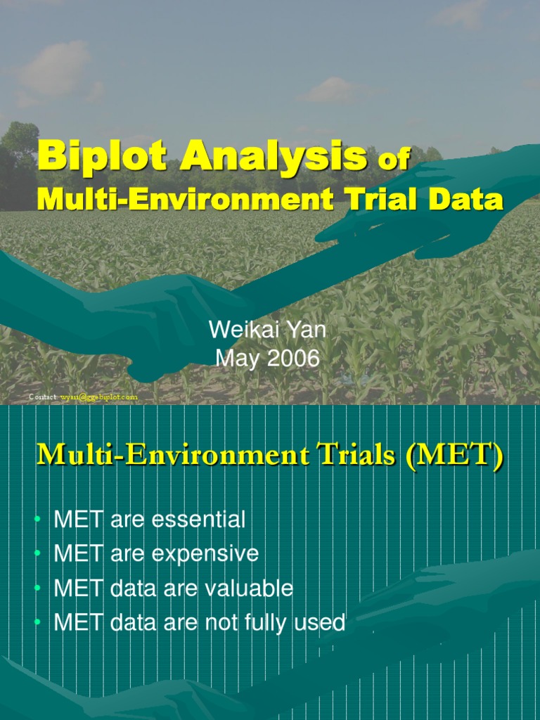 Biplot Analysis Of Met Data Iita Pdf Quantitative Trait Locus