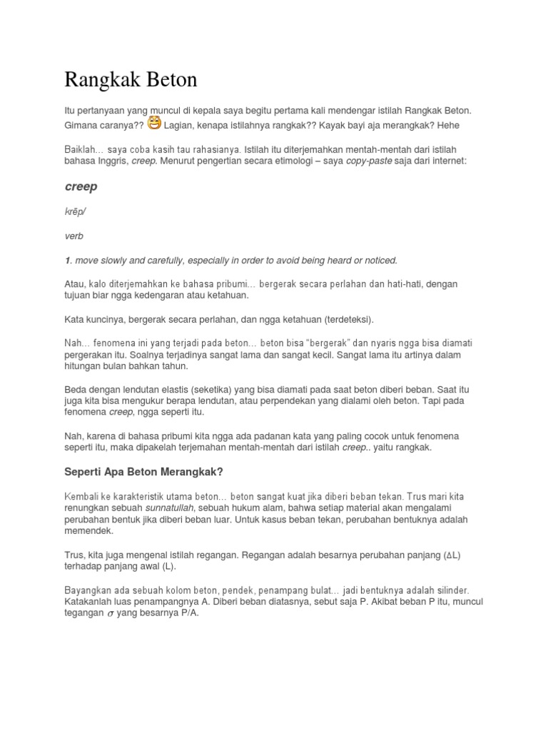 Rangkak Beton | PDF | Seni & Disiplin Bahasa