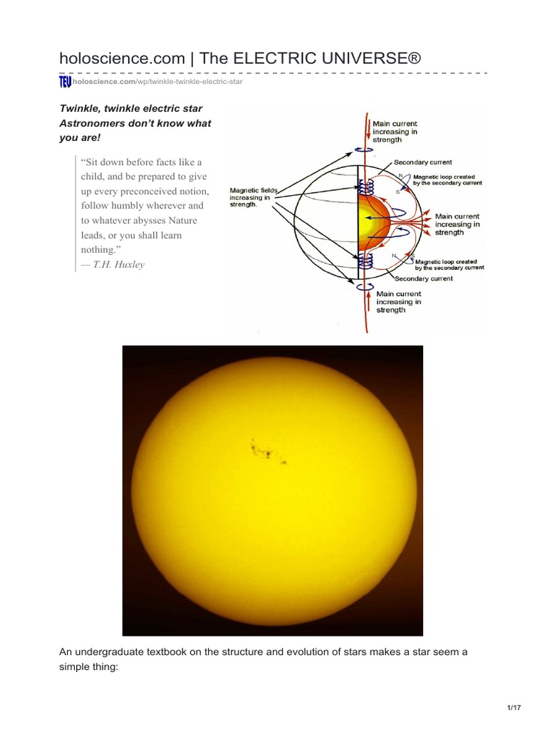 The ELECTRIC UNIVERSE | PDF | Stars | Plasma (Physics)