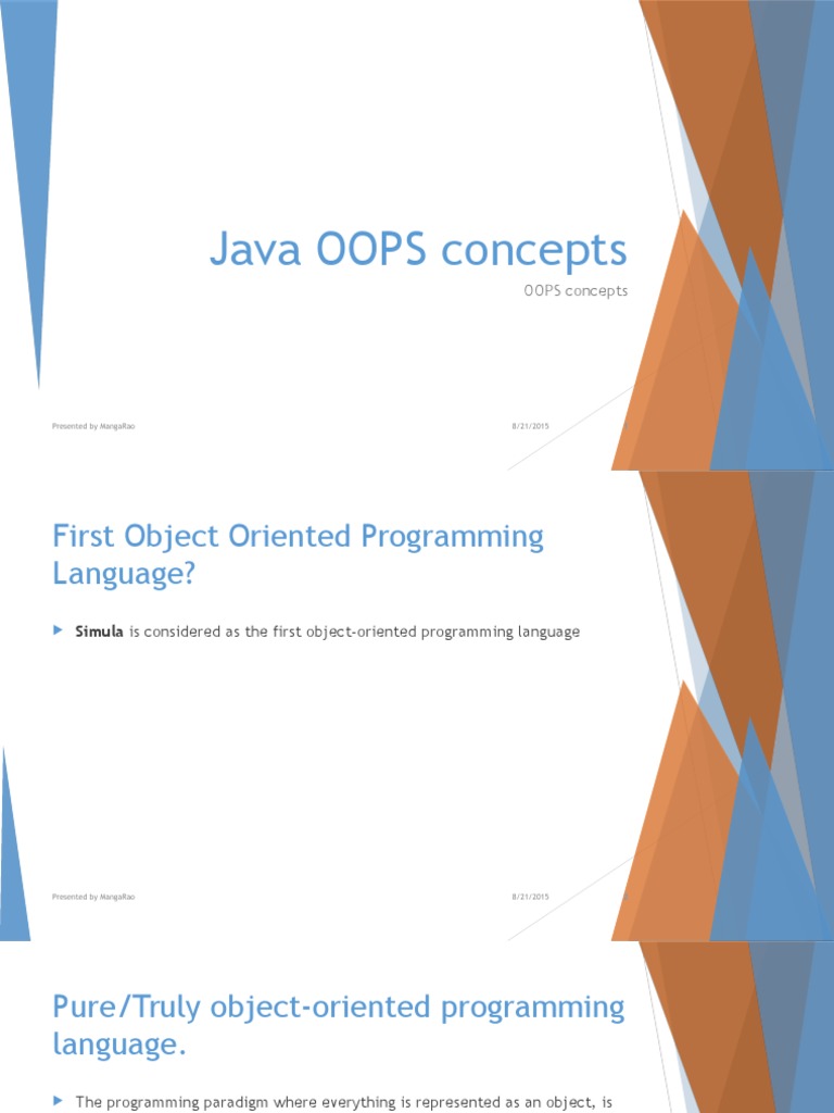 Java OOP Concepts Explained | PDF | Object Oriented Programming | Inheritance (Object Oriented ...