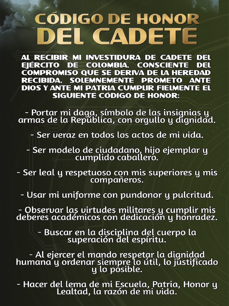 Codigo de Honor Del Cadete2015-1 | PDF