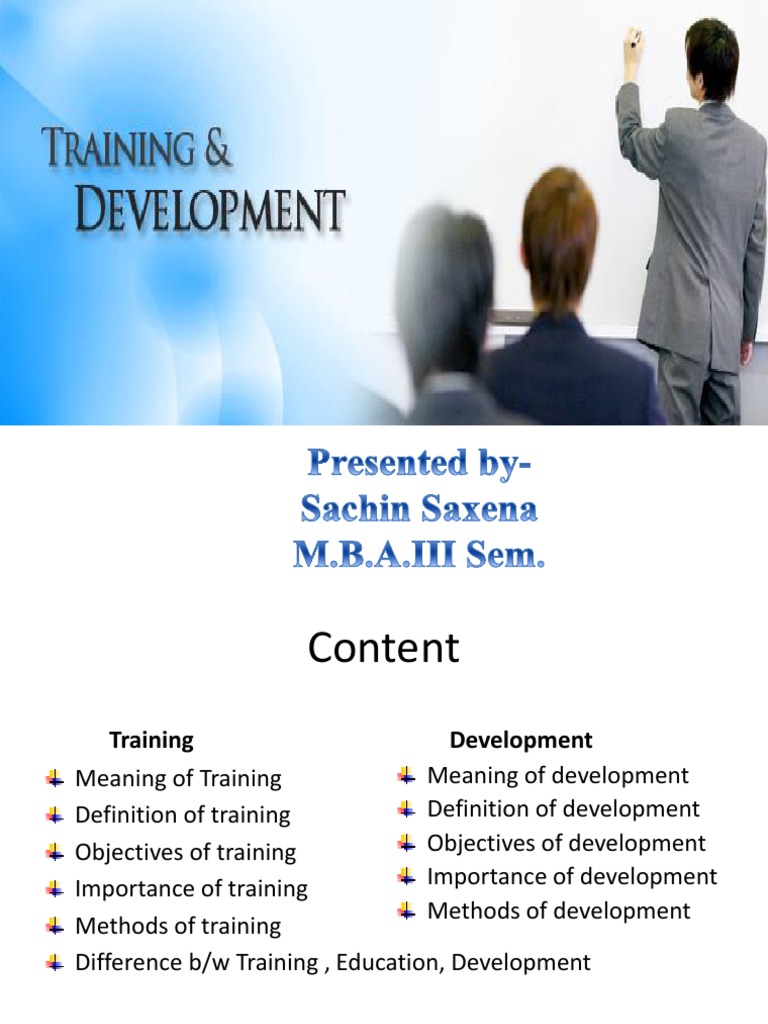 Training And Development Presentation Pdf Employment Behavioural
