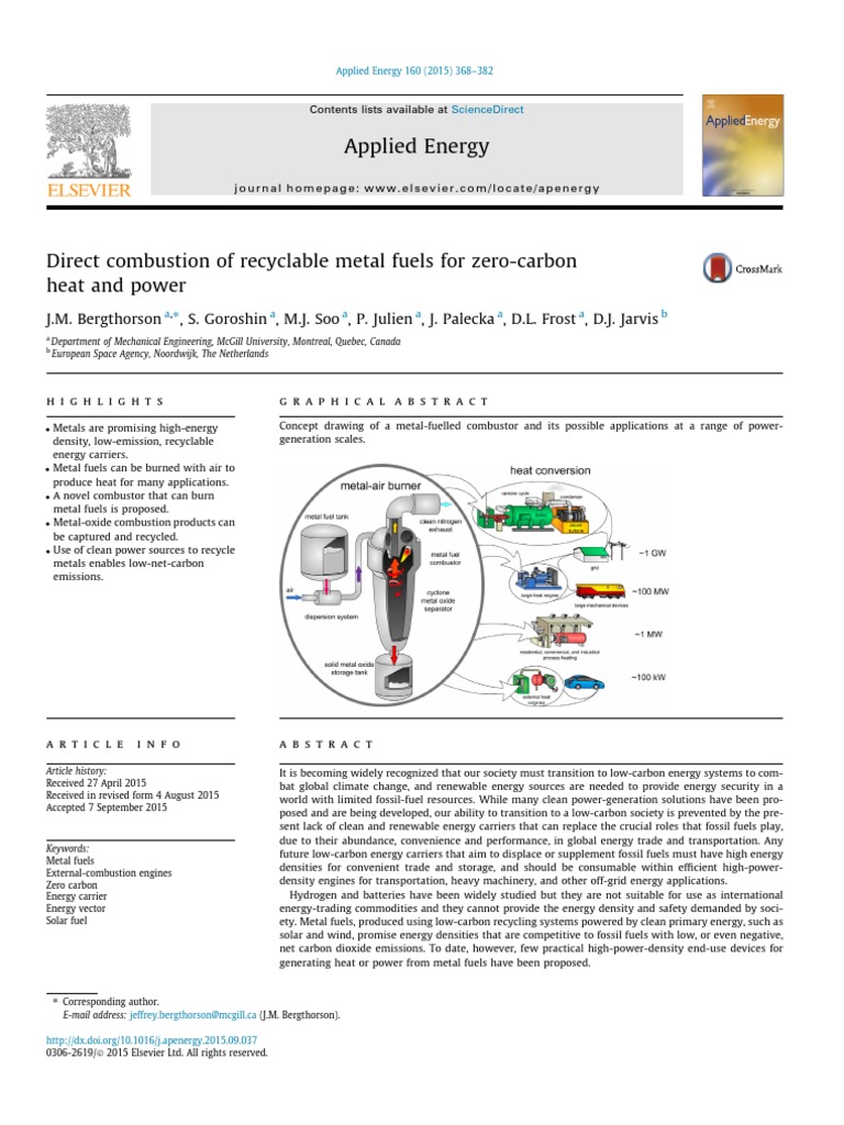 Metal Fuels | PDF | Combustion | Fuels
