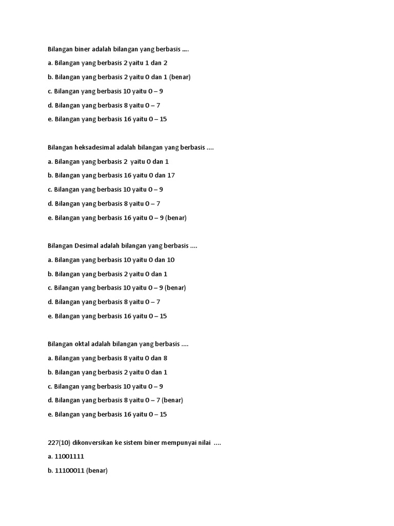 Soal Simbil | PDF | Komputer