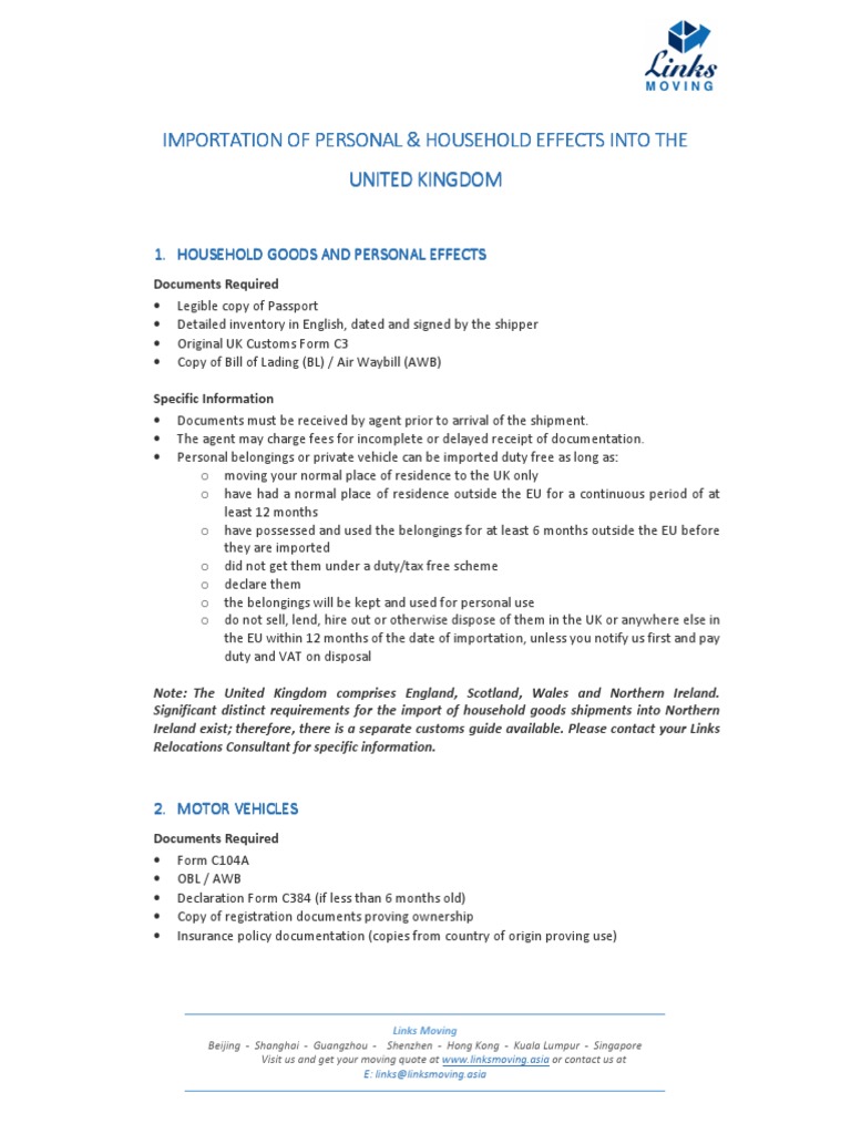 United Kingdom Customs Guide | PDF | Customs | United Kingdom