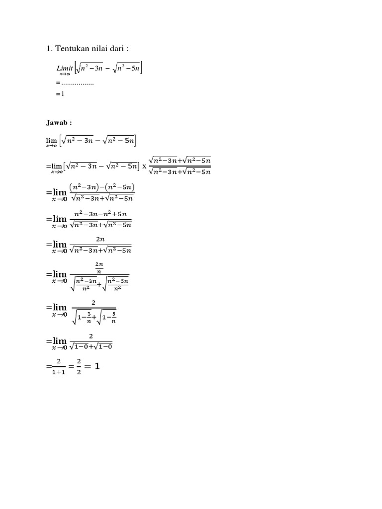 Kalkulus (Limit) Versi 2 | PDF