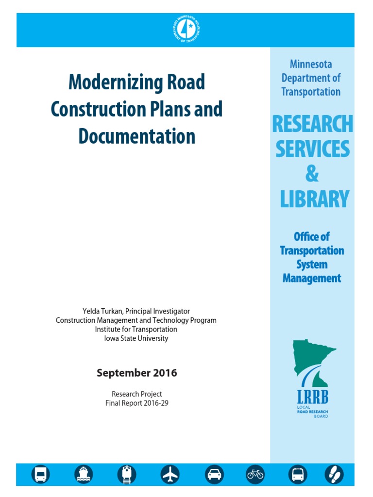Modernizing Road Construction Plans and Documentation: September 2016 ...