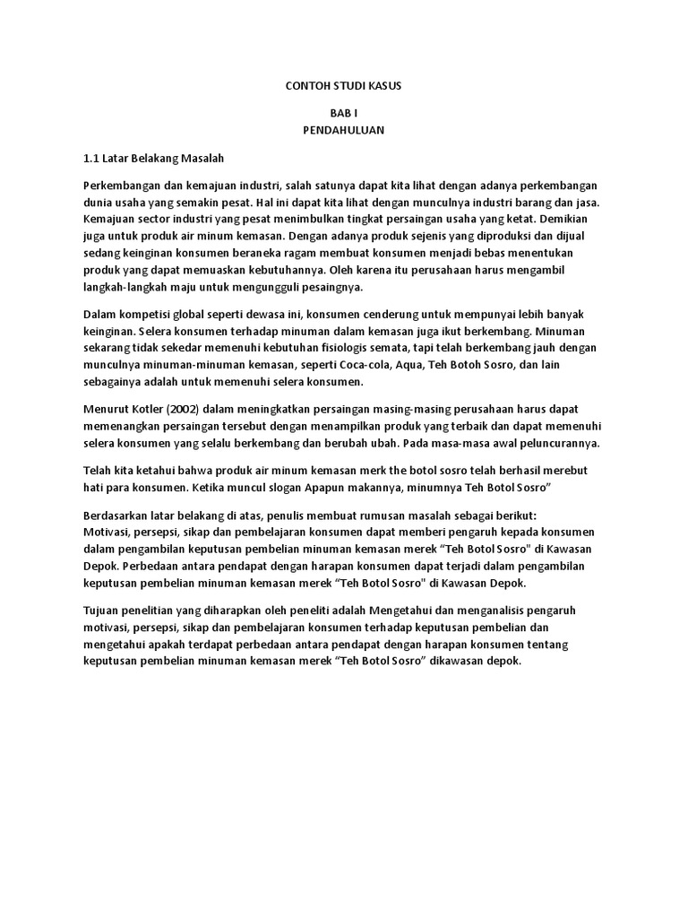 Contoh Studi Kasus | PDF