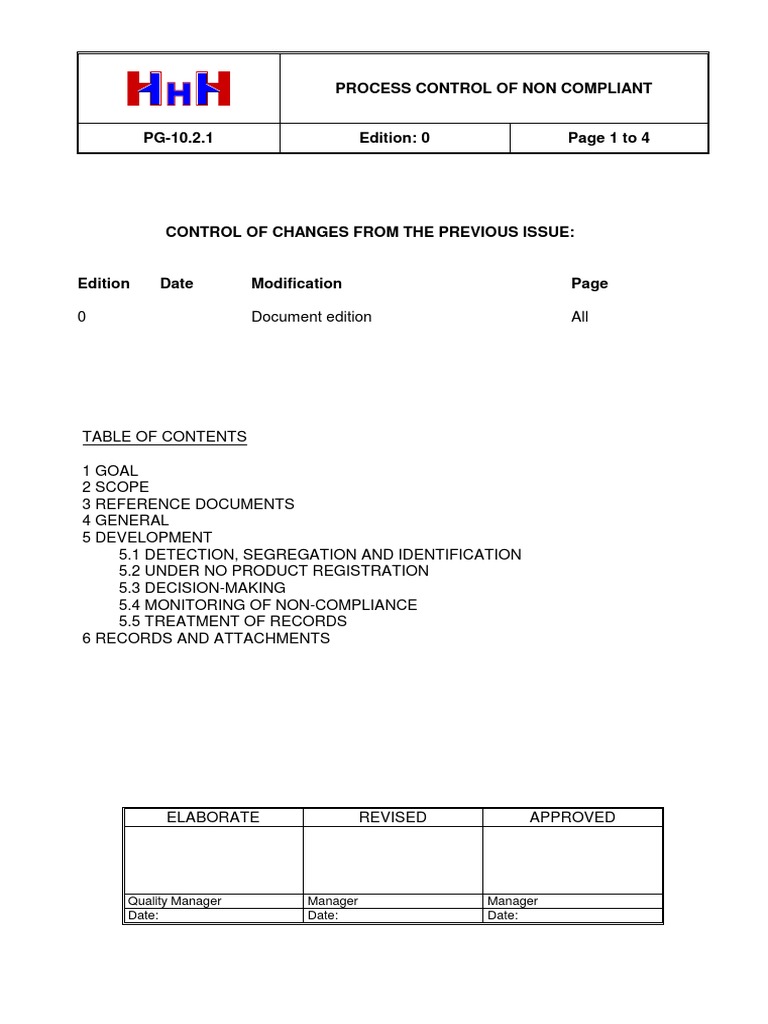 Example Process Nonconforming Product | Business | Free 30-day Trial ...