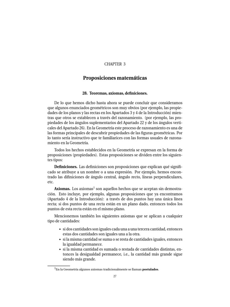(Kiselev) Libro1 Planimetria Espanol Cap3 | PDF | Axioma | Teorema