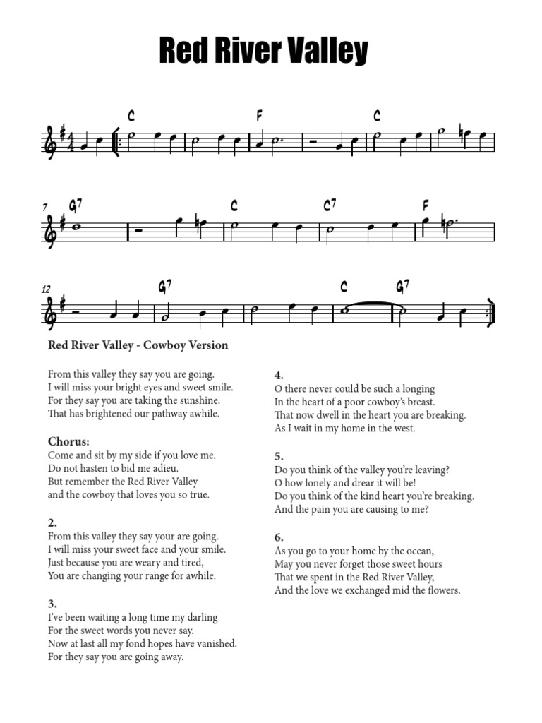 Red River Valley | PDF