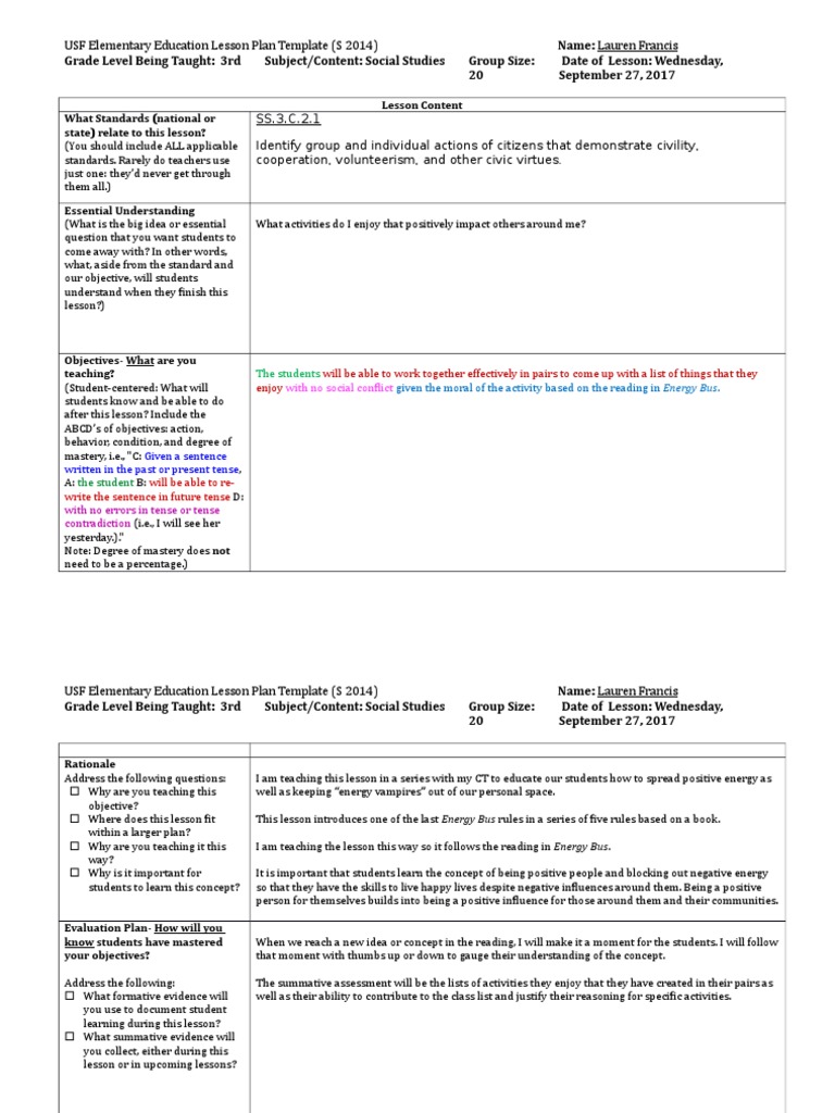 So1 Lesson Plan | PDF | Lesson Plan | Teachers