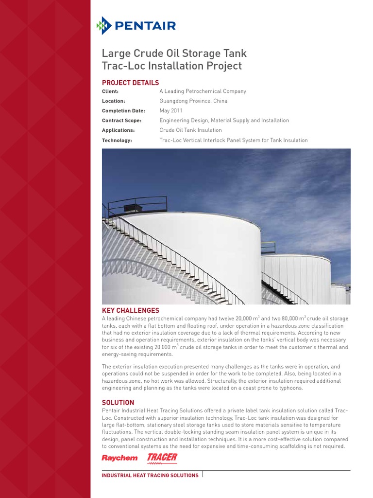 Large Crude Oil Storage Tank Trac-Loc Installation ... - Pentair ...