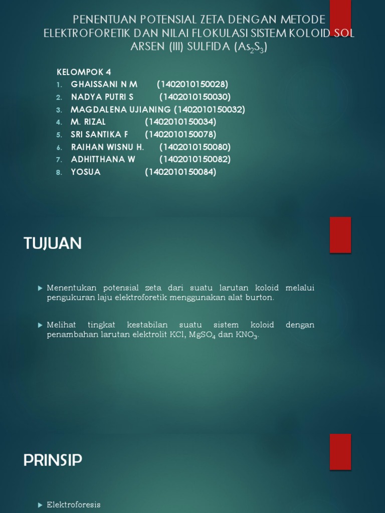 Presentasi Potensial Zeta | PDF