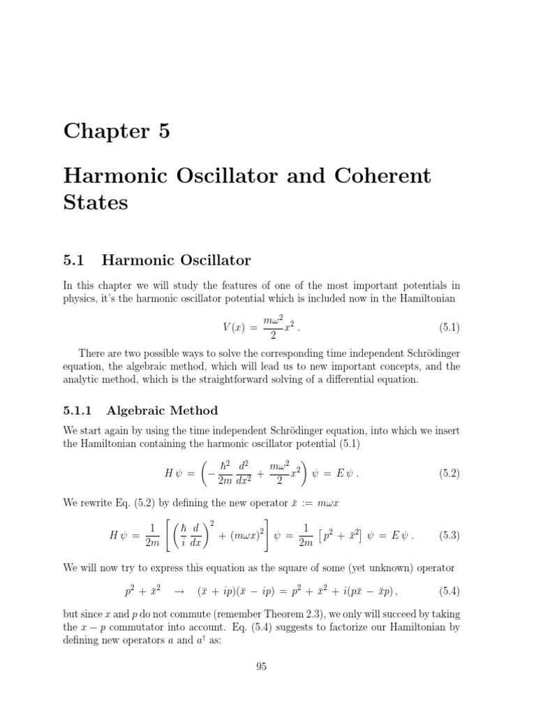 Harmonic Oscillator PDF | PDF | Coherence (Physics) | Quantum Field Theory