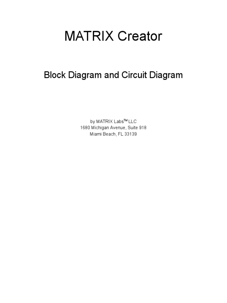MATRIX Creator - FCC - Block Diagram and Circuit Diagram | PDF | Hertz ...