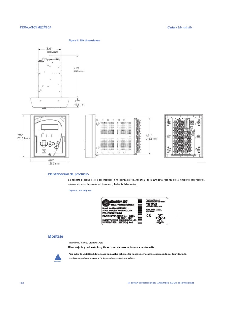 Manual Español Multilin 350 | PDF | Corriente eléctrica | Transformador