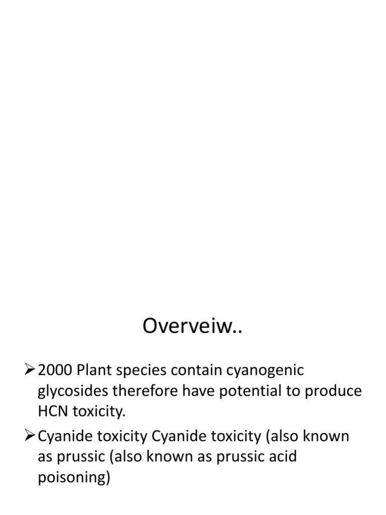 Cyanide Poisoning: Overview and Effects | PDF | Cyanide | Chemical ...