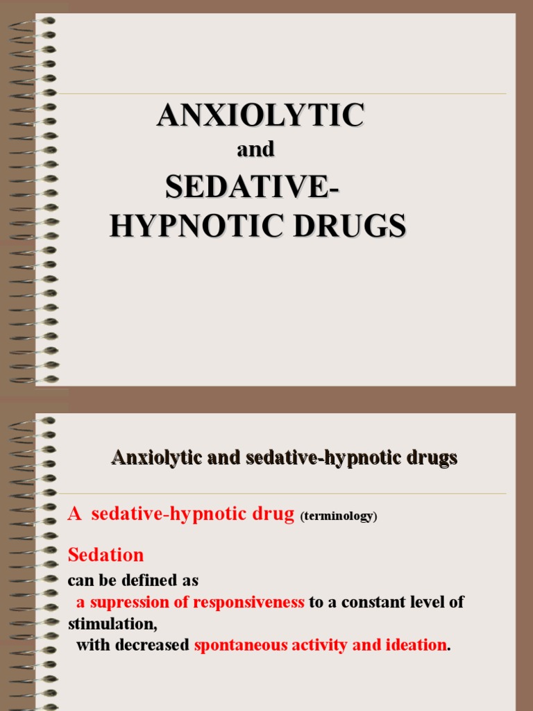 Anxiolytic Sedative-Hypnotic Drugs | PDF | Benzodiazepine | Drugs Acting On The Nervous System