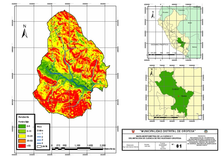 4 - B Mapa Morfometria de La Sub Cuenca Del Río Huatanay - S PDF | PDF