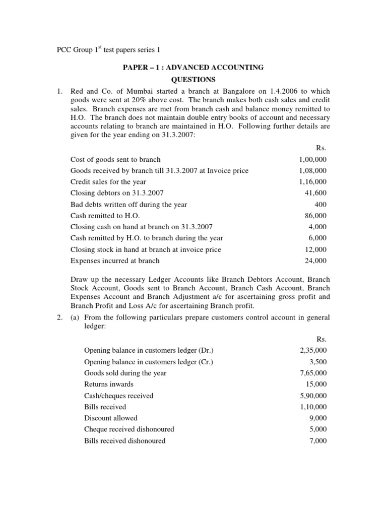 Test Paper | PDF | Debits And Credits | Earnings