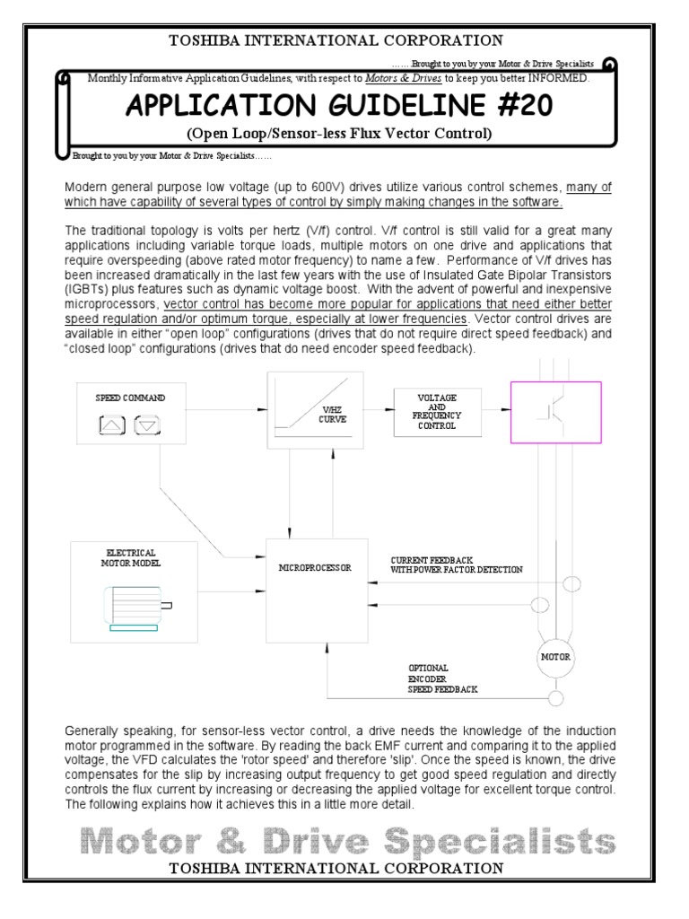 Open Loop Vs Sensor Less Flux Vector Control | PDF | Electric Motor ...