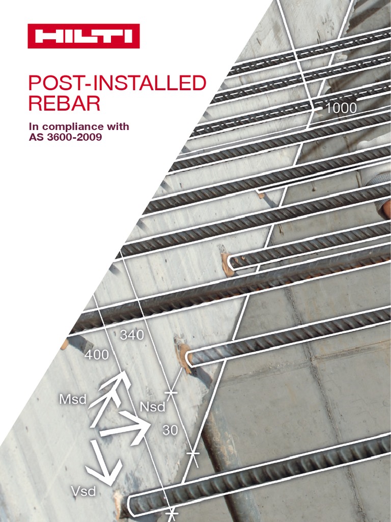 Post-Installed Rebar Connections Guide | PDF | Reinforced Concrete ...
