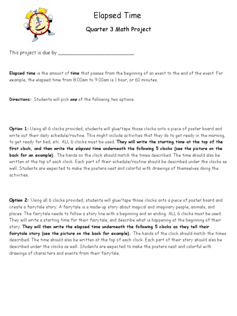 Elapsed Time Project | PDF | Clock | Leisure