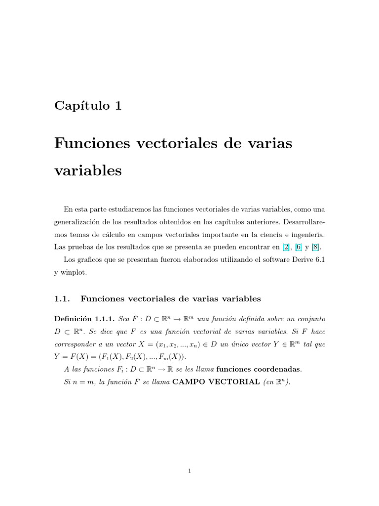 Funciones Vectoriales de Varias Variables | Descargar gratis PDF | Vector Euclidiano | Función ...