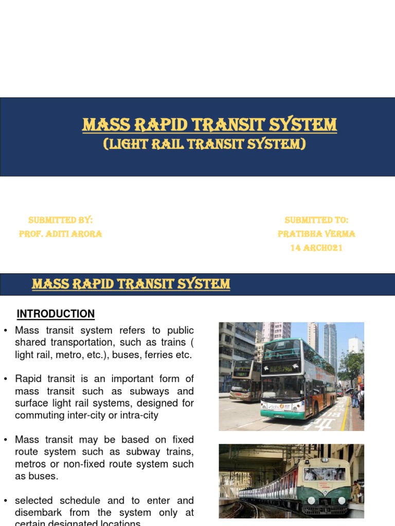 Mass Rapid Transit System | PDF | Public Transport | Rapid Transit