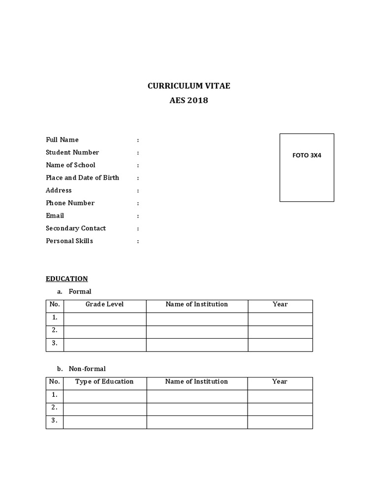Curriculum Vitae AES 2018: Education | PDF