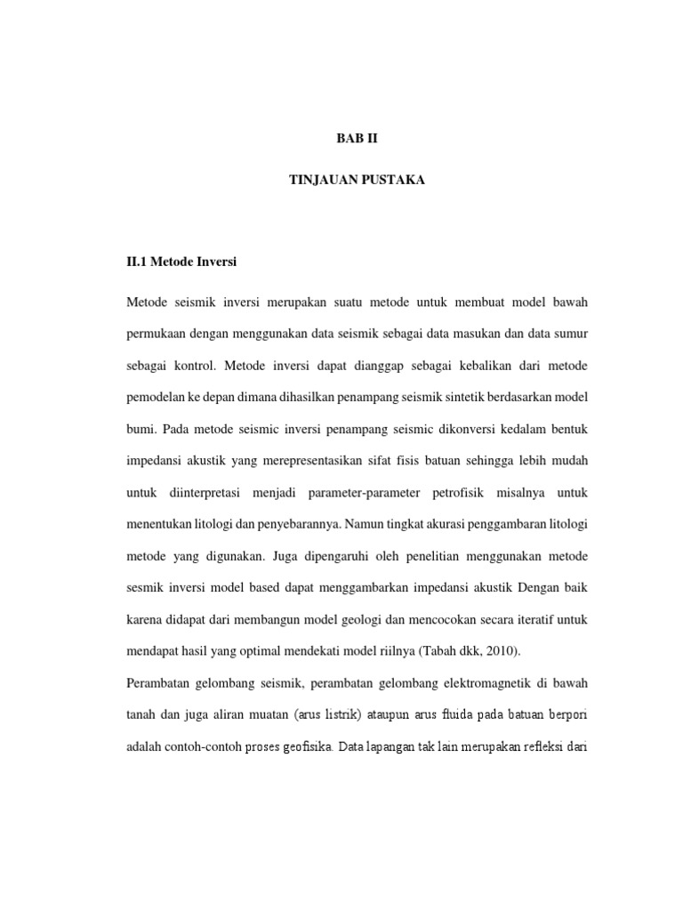 BAB II - Metode Inversi | PDF | Sains & Matematika