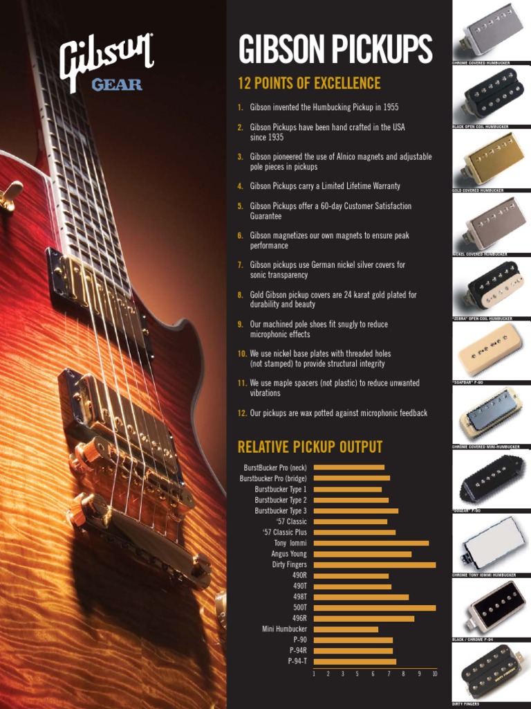 Pickup Guide PDF | PDF | Musical Instruments | Guitars