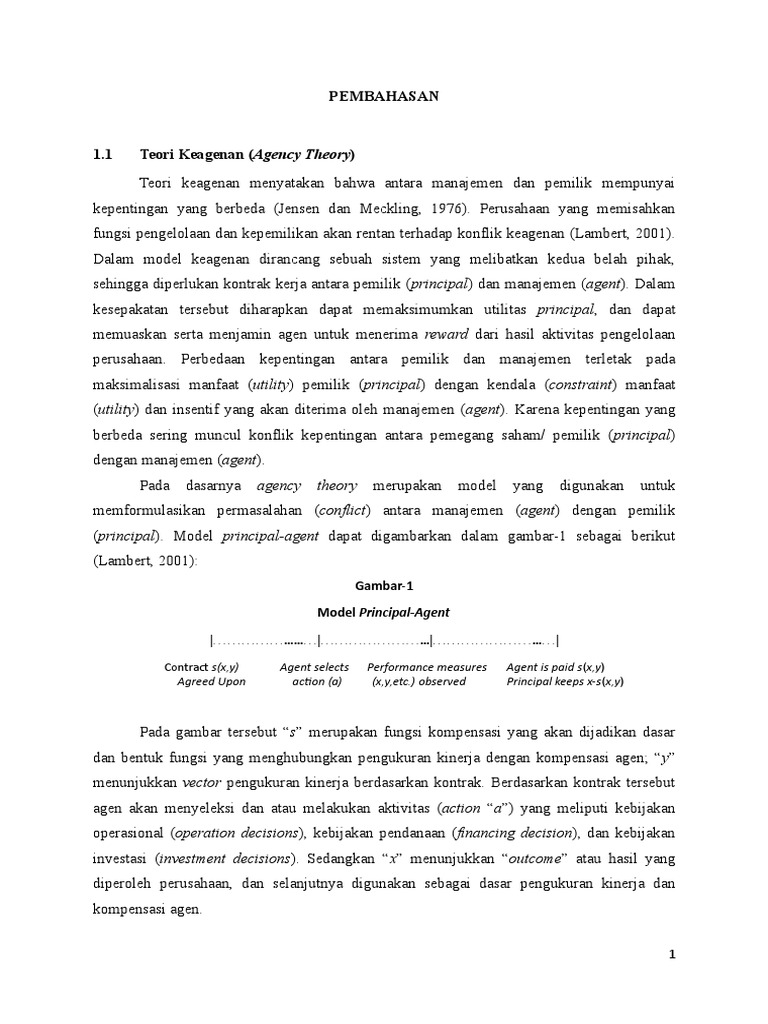 Teori Keagenan Fix | PDF