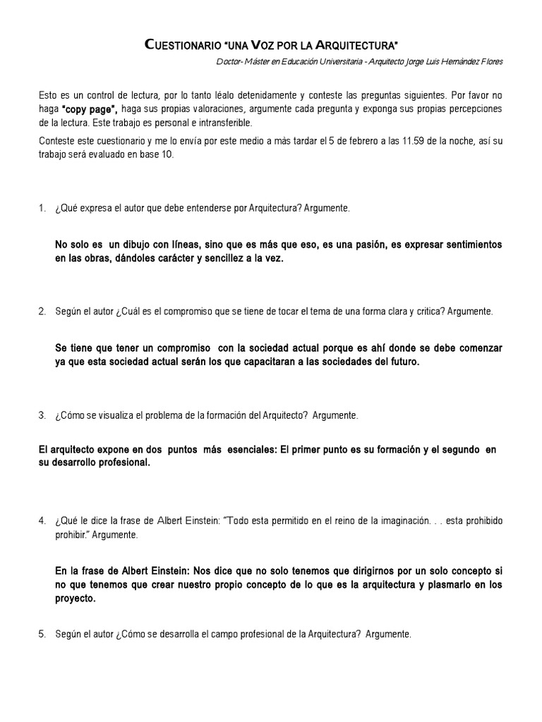 Taller Una Vos en La Arquitectura | PDF | Autor | Arquitecto