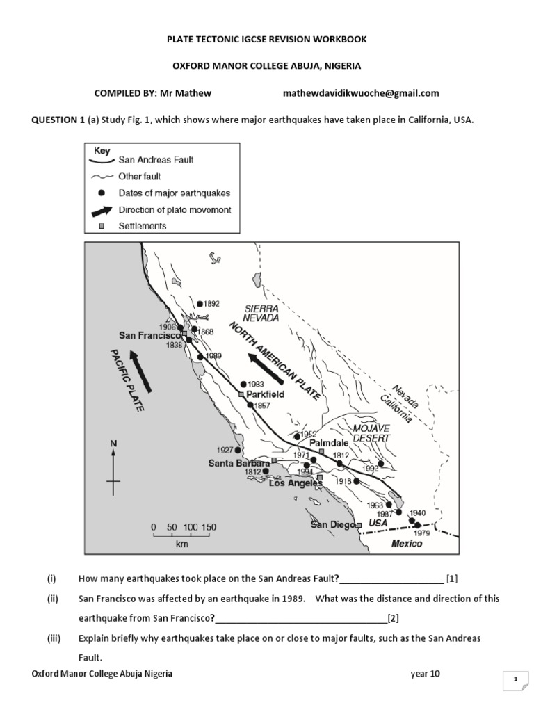 Earthquake and Volcanoe | PDF | Volcano | Plate Tectonics