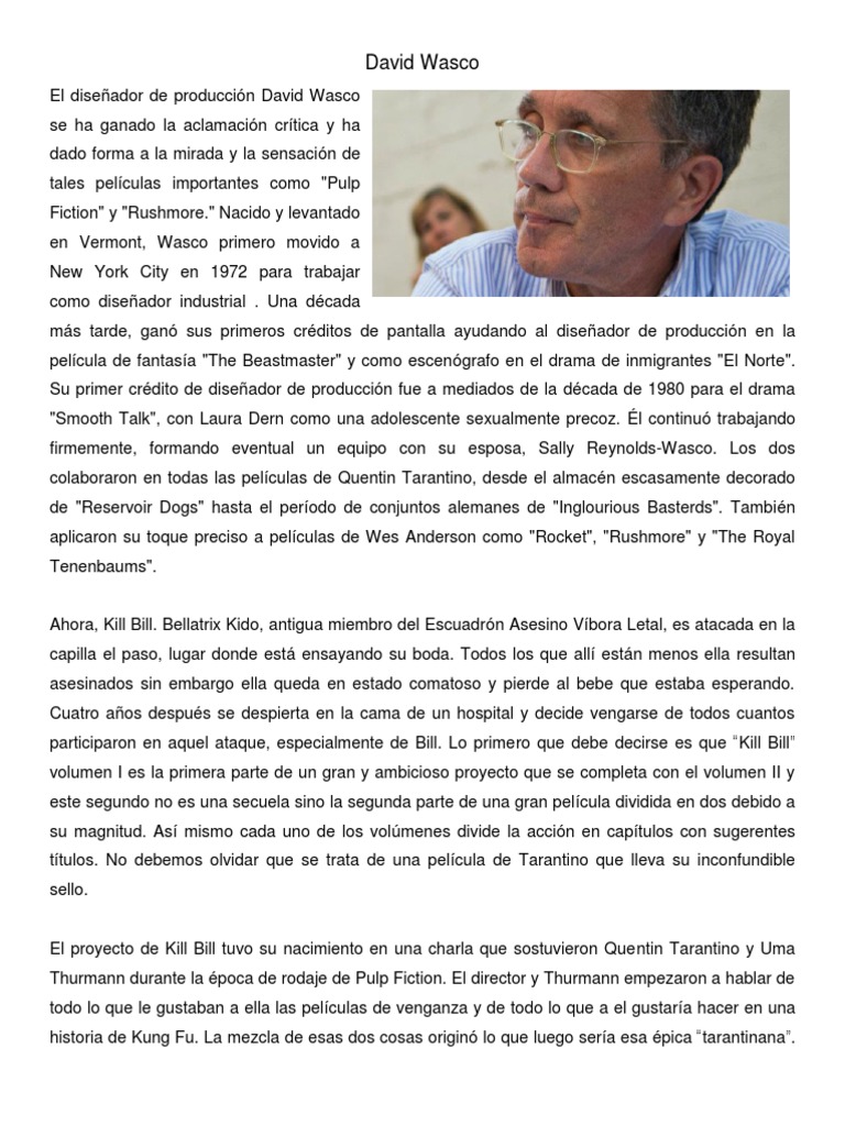 David Wasco | PDF | Ocio