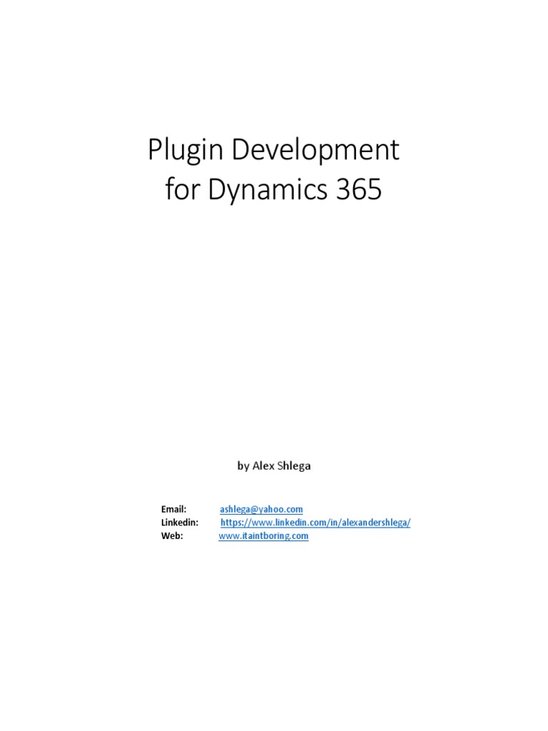 Plugin Development | PDF | Microsoft Visual Studio | Plug In (Computing)