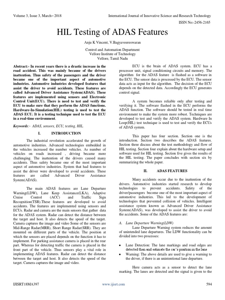 HIL Testing of ADAS Features | PDF | Traffic | Radar